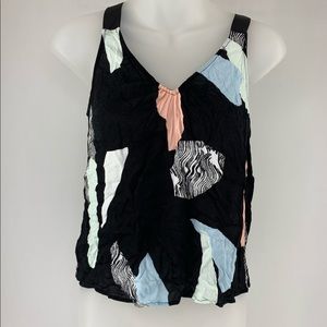 Bar III | Tops | Bar Iii Black Tank Top With Geometric Shapes | Poshmark
